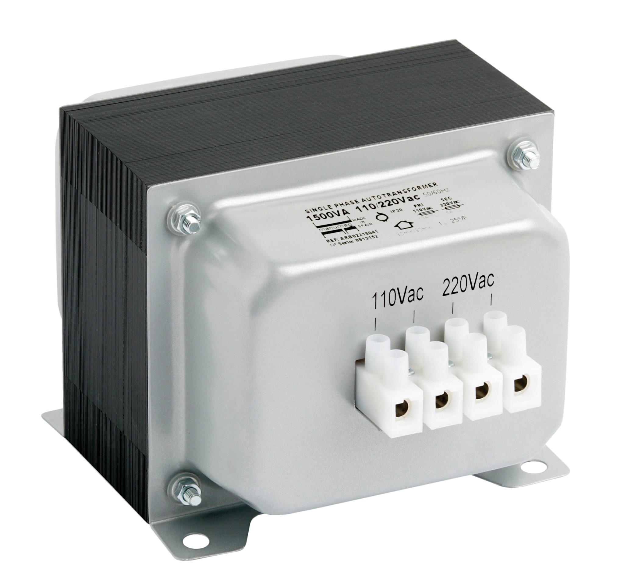 STEP UP-DOWN I-PHASE AUTOTRANSFORMER 220V / 110VAC - Manumag